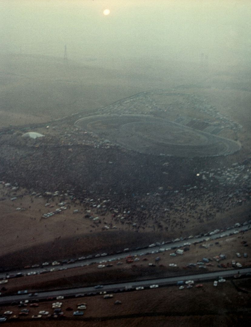 What's up with that angry Hells Angel on stage at Altamont?