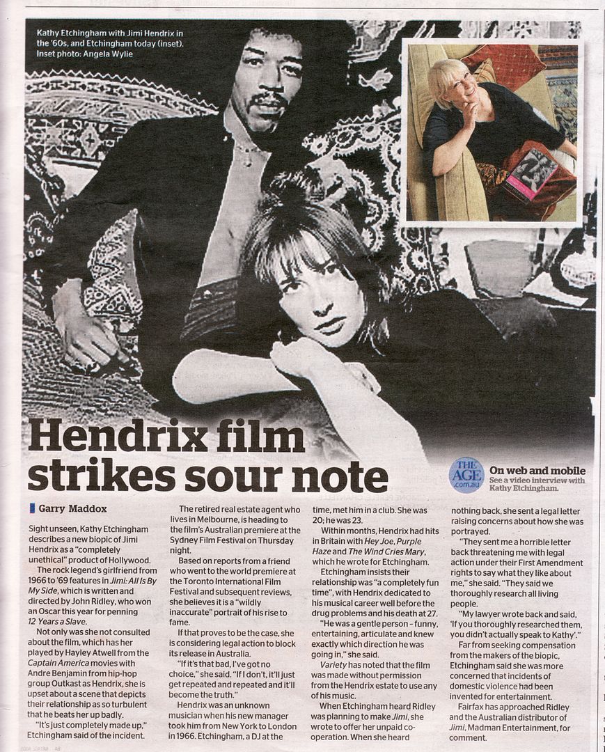 Linda Keith, Hendrix & Keith Richards' Strat - The Observer, September 14