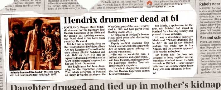 R.I.P. Mitch Mitchell died!