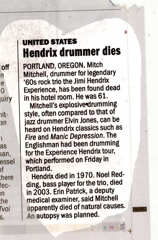 R.I.P. Mitch Mitchell died!